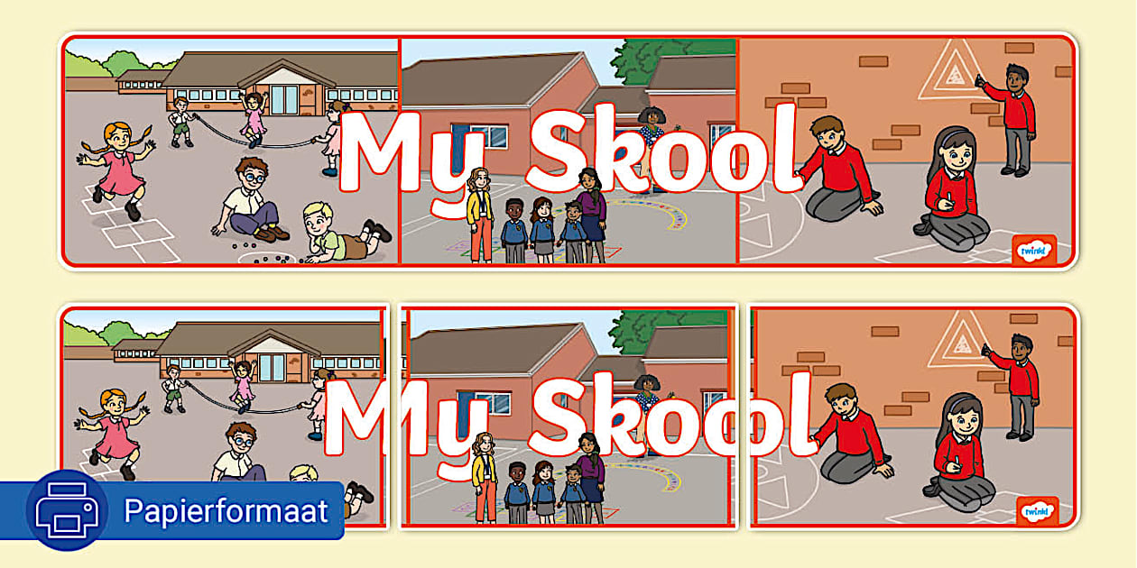 My Skool Vertoon Banier (teacher made) - Twinkl
