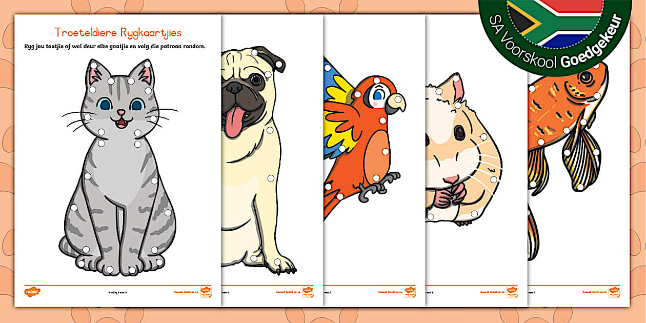 Troeteldiere: Rygkaartjies (teacher made) - Twinkl