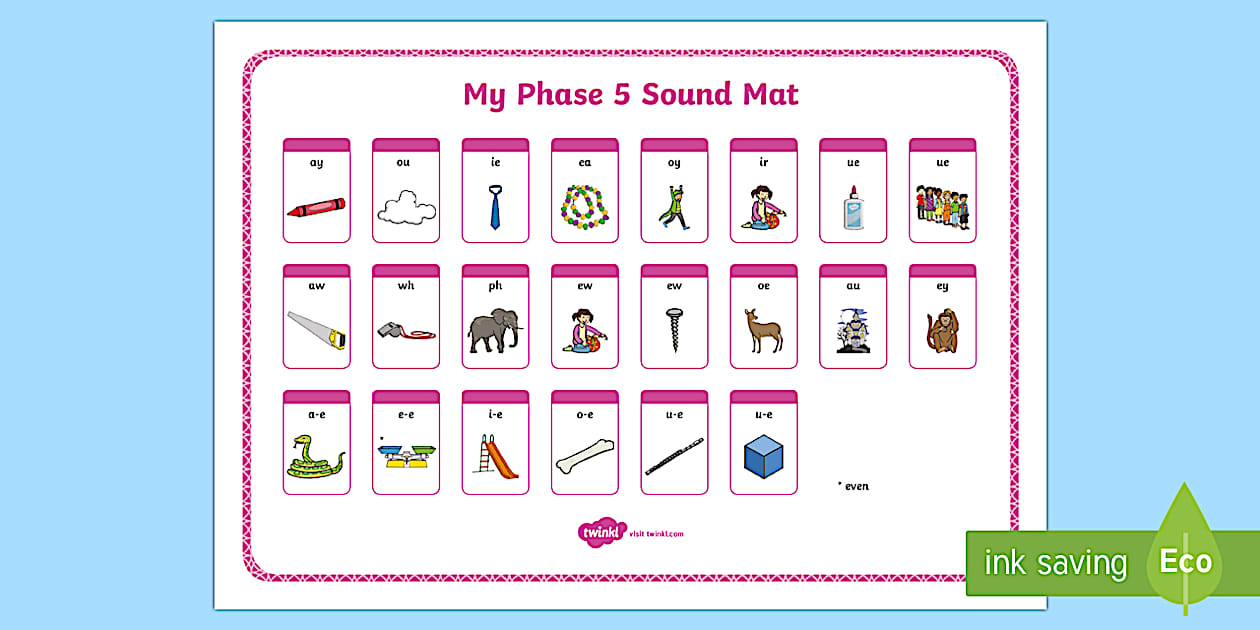 Middle East Phase 5 Digraphs Sound Mat - Twinkl