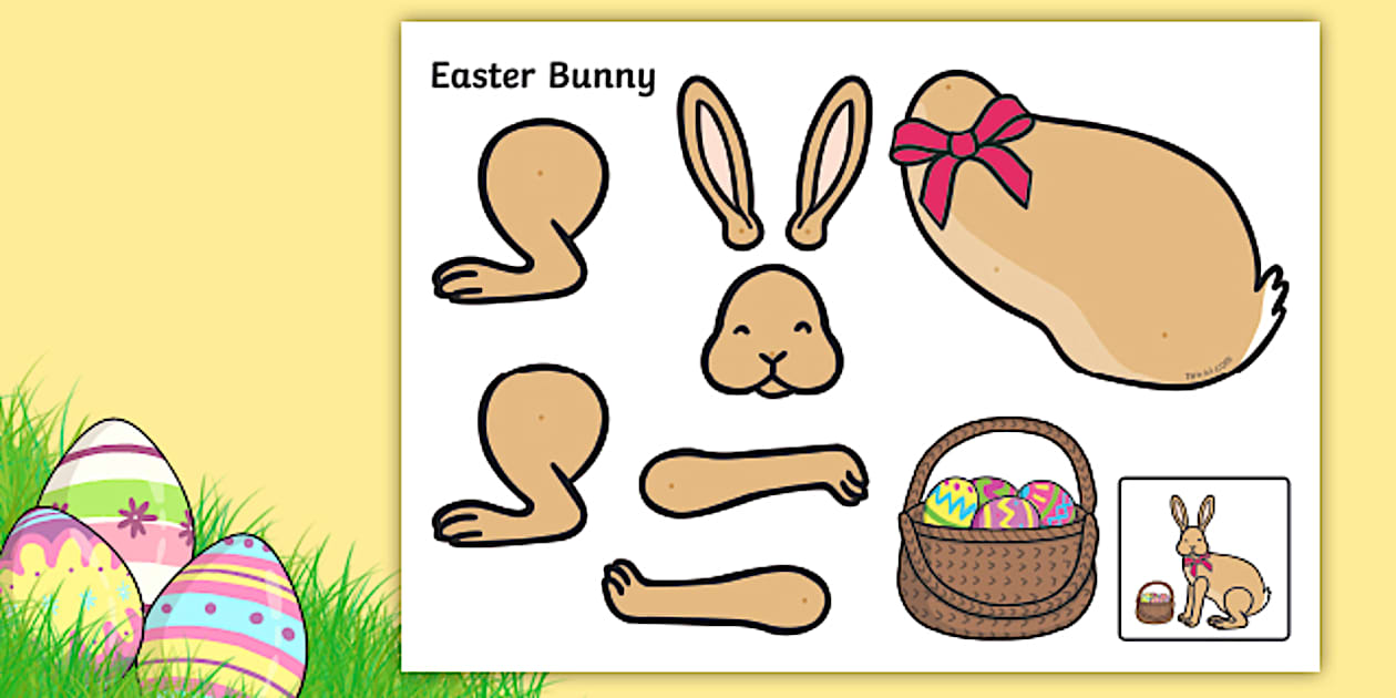 Easter Bunny Split Pin Activity (teacher made) - Twinkl