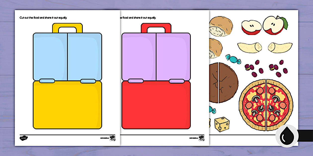 Packing Lunch Boxes Cut and Stick Activity (teacher made)