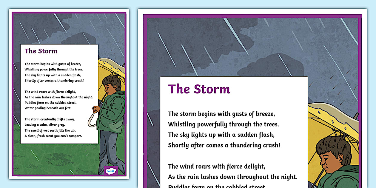 Storm Poem Example Poster (profesor hizo) - Twinkl