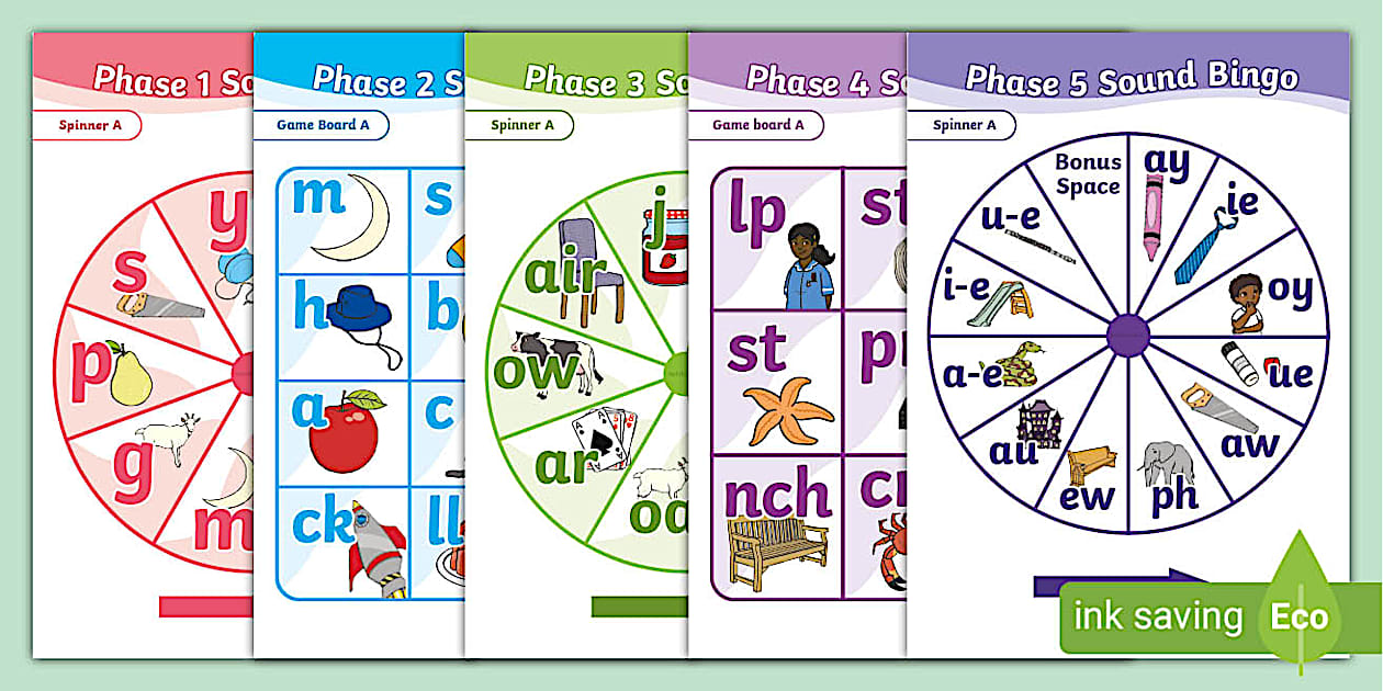 Letters and Sounds Phase1-5 Bingo Pack | Phonics Resources