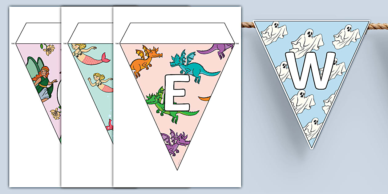 👉 Welcome to Our Class Bunting Fantasy Themed - Twinkl