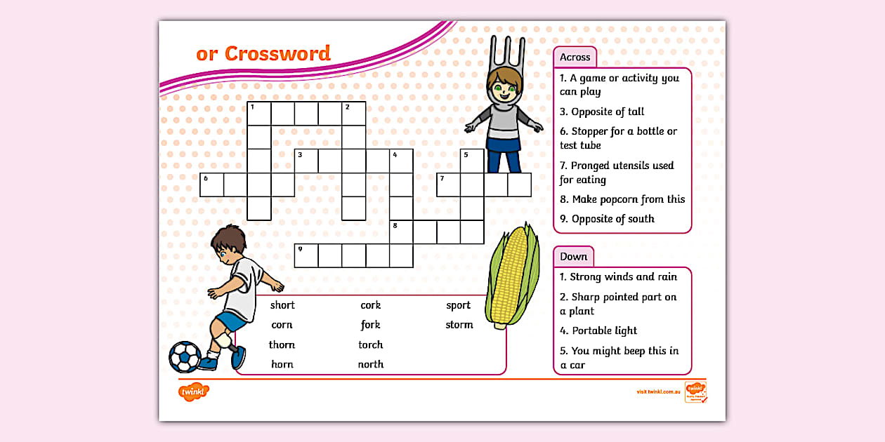 or Crossword (teacher made) - Twinkl