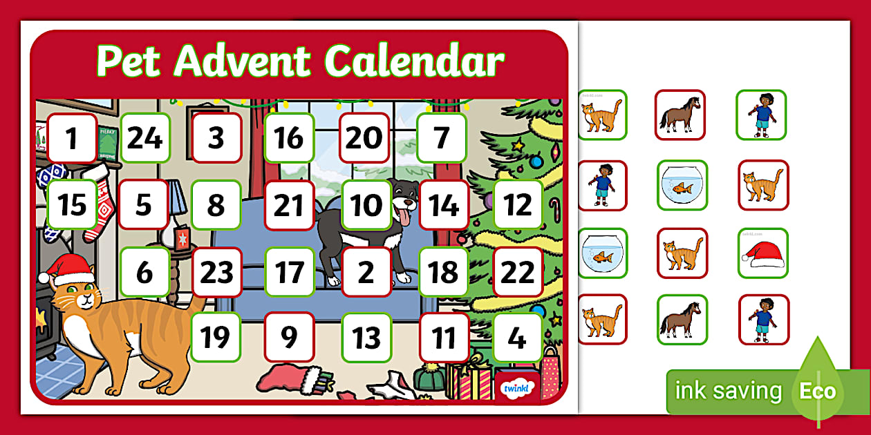 Pet Advent Calendar Activity (Teacher-Made) - Twinkl