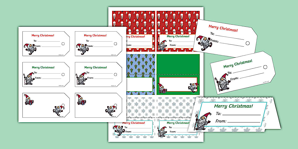 Christmas Gnome Name Cards | Twinkl | Stationery | All Ages