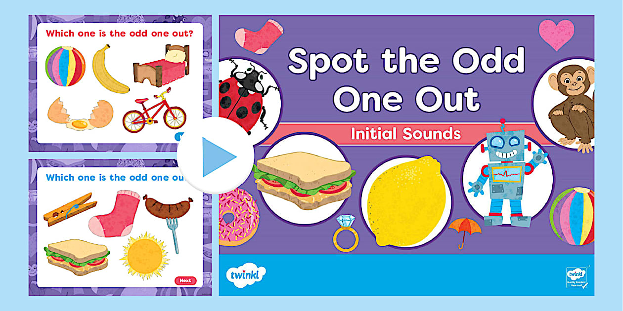 Spot the Odd One Out Initial Sounds PowerPoint Game - Twinkl