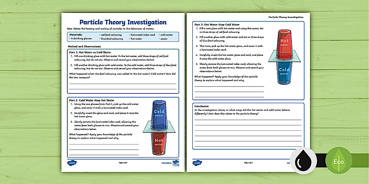 Science Investigation: Particle Theory Experiment - Twinkl