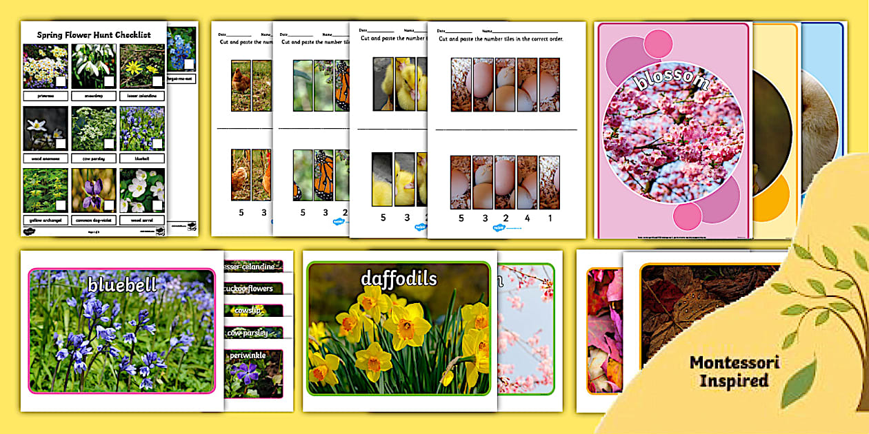 Montessori-Spring Pack (teacher made) - Twinkl