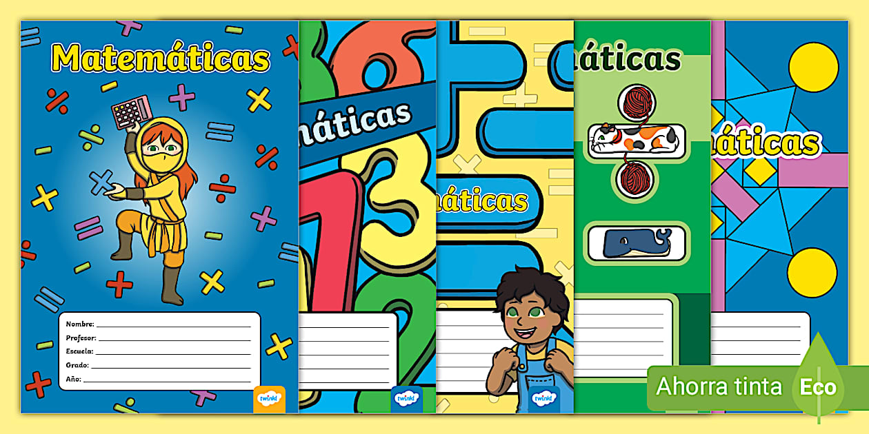 FREE! - Portadas de matemáticas | Materiales educativos Twinkl