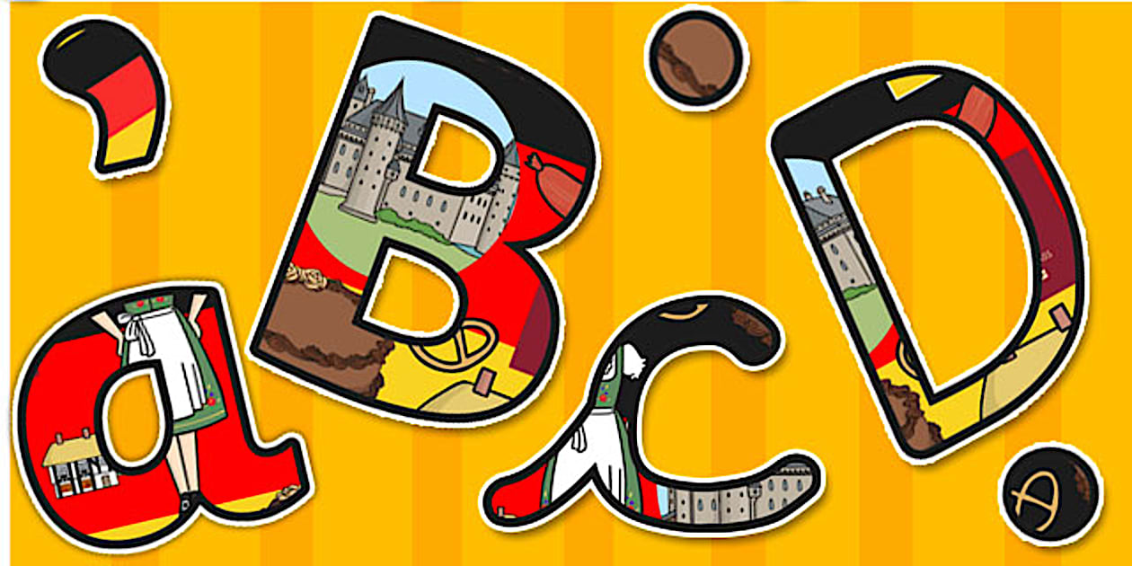 👉 German Themed A4 Display Lettering (teacher made)