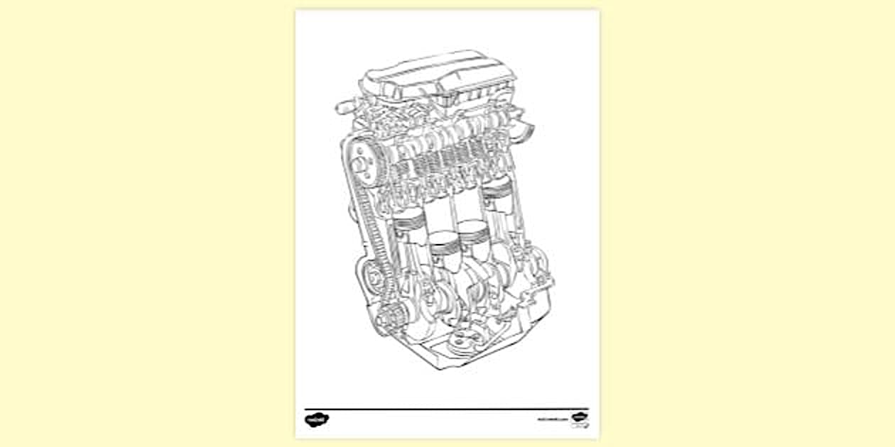 Combustion Engine Colouring Sheets | Colouring Pages
