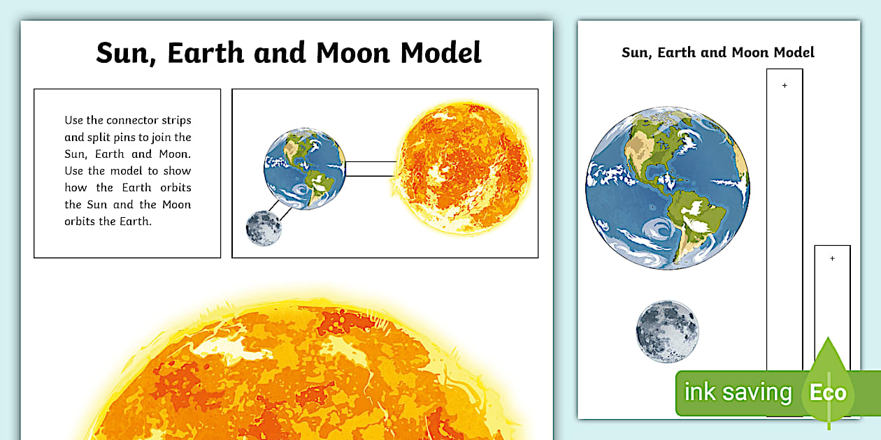 Earth, Moon and Sun Functional Model Activity (teacher made)