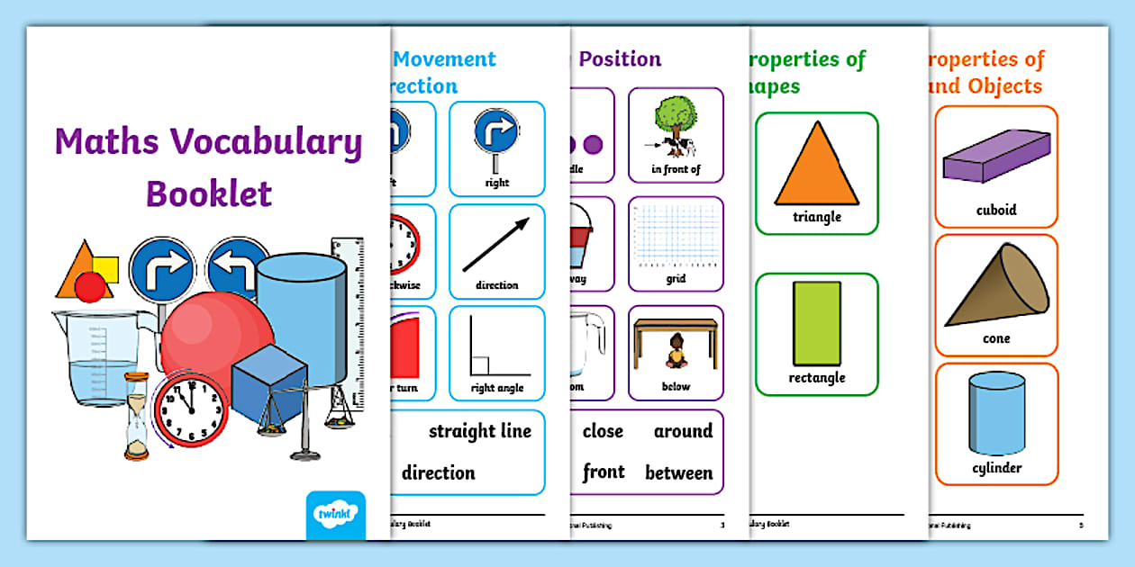 Maths Vocabulary Booklet (teacher made) - Twinkl