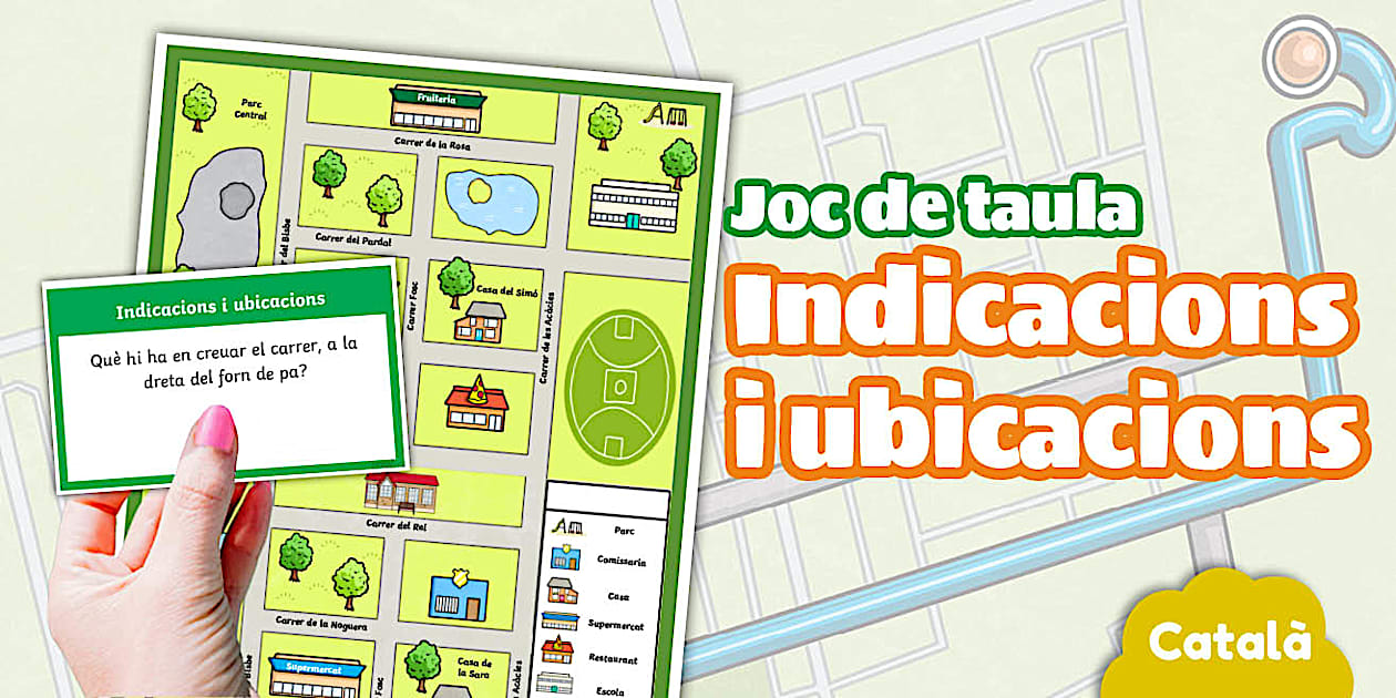 Joc de taula: Indicacions i ubicacions - Català