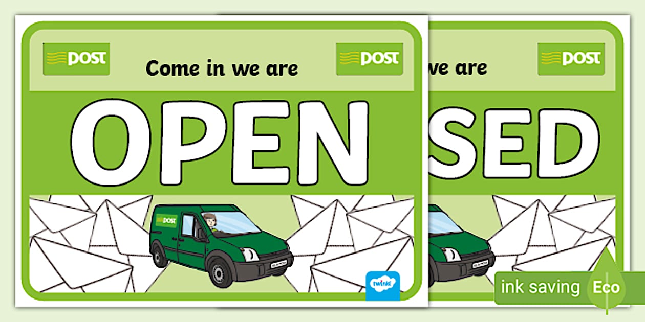 Post Office Open and Closed Signs