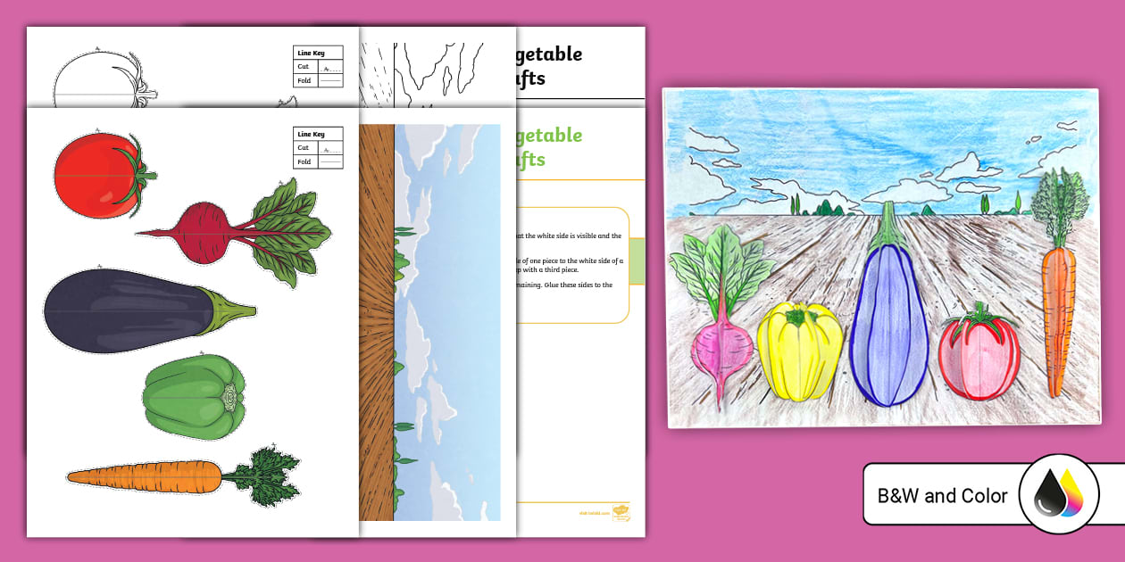 3D Summer Vegetable Garden Craft (teacher made) - Twinkl