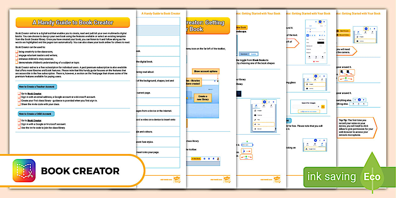 FREE! - A Handy Guide to Book Creator (teacher made)