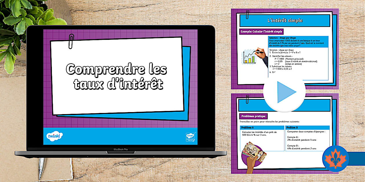 Understanding Interest Rates Powerpoint French - Twinkl