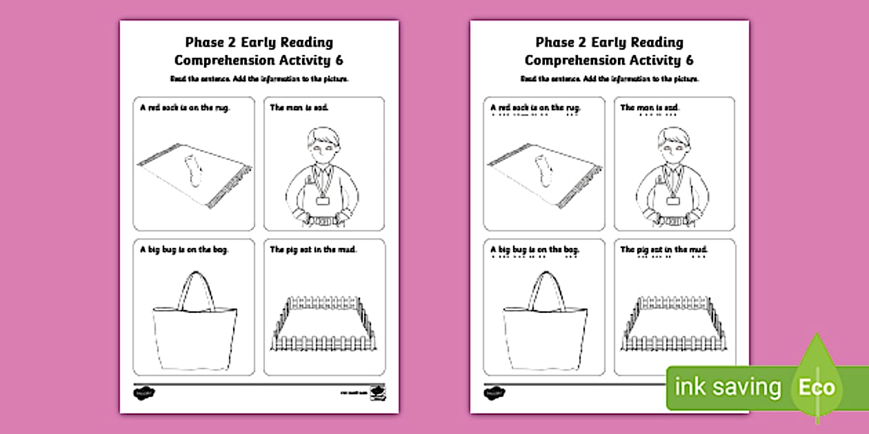 Phase 2 EYFS Reading Comprehension Activity 6 (teacher made)