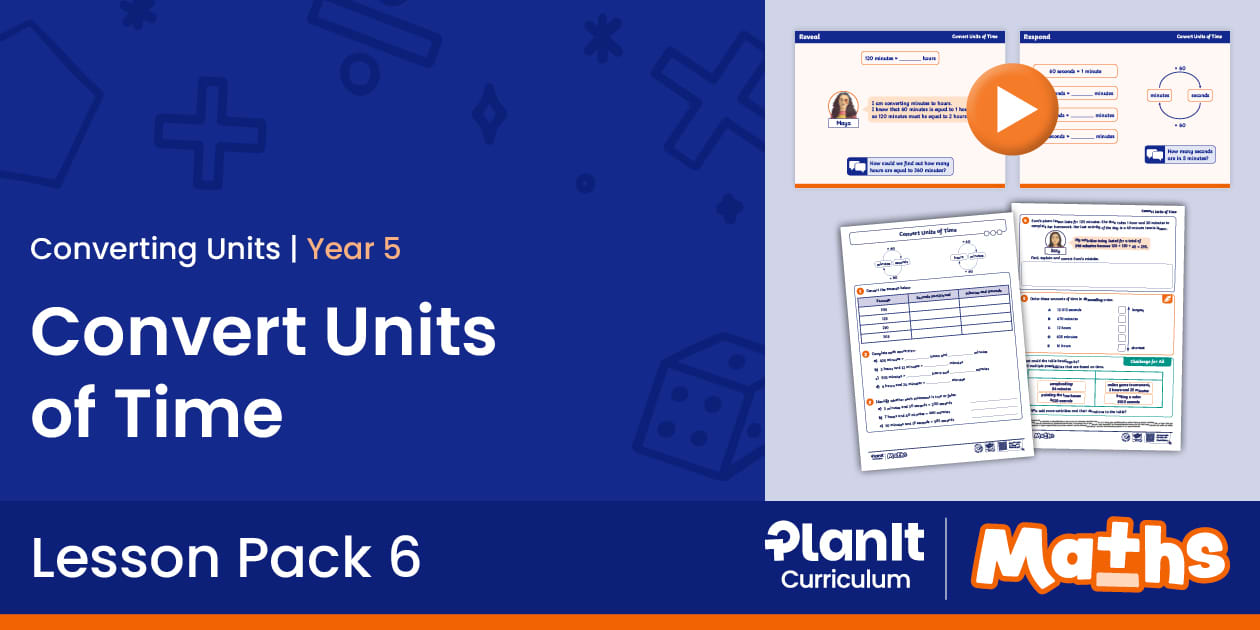 👉 Year 5 Convert Units Time Teaching Pack