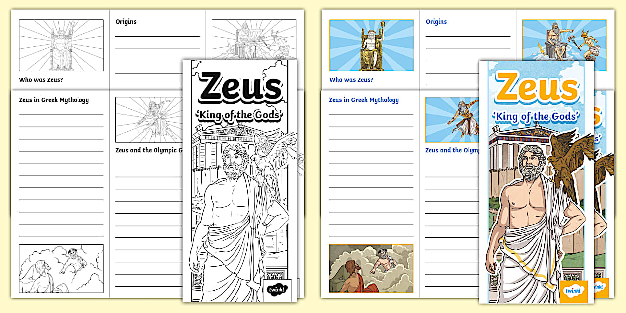 Zeus 'King of the Gods' Leaflet Template - Twinkl