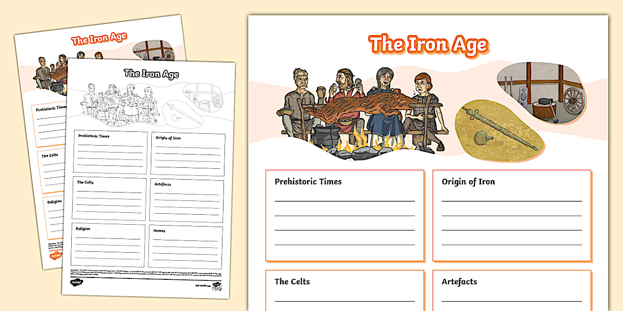 The Iron Age Fact File Template (teacher made) - Twinkl