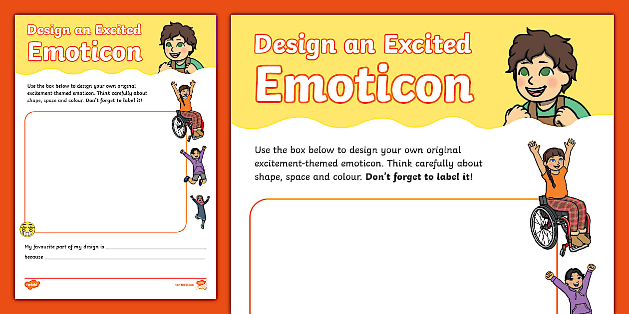 Design Your Own Excitement Emoticon Activity