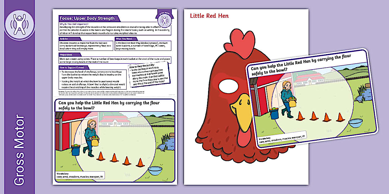 Little Red Hen Gross Motor Activity: Carry the Flour
