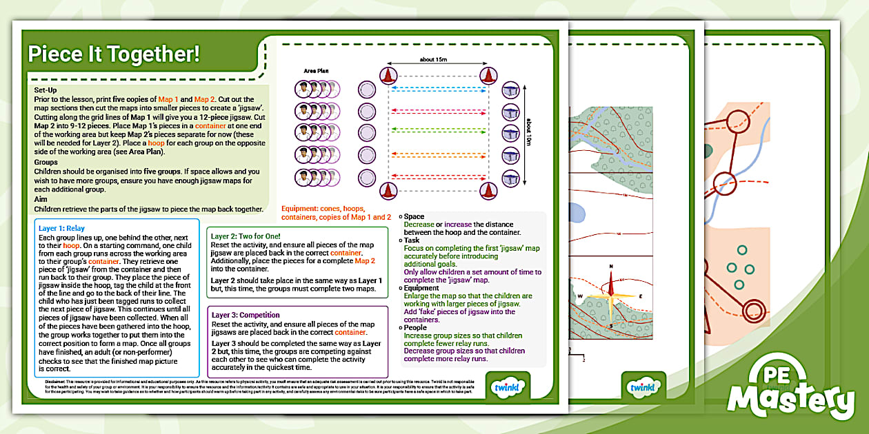 Orienteering Puzzle Game | PE Mastery | Twinkl | LKS2