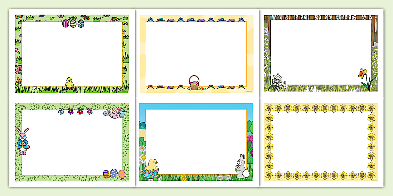 Easter Card Inserts - Landscape Blank