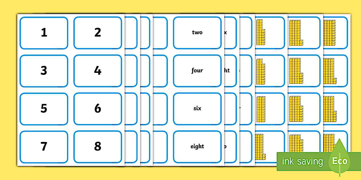 Numbers 0 to 100 Matching Cards (teacher made) - Twinkl