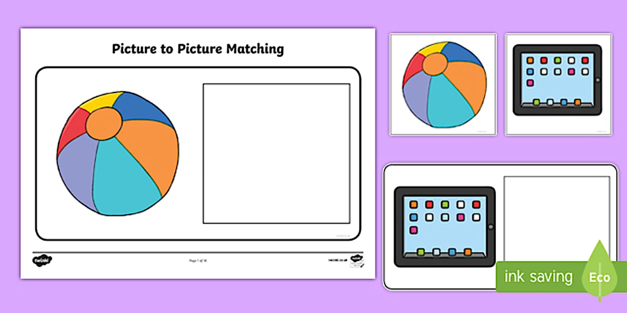 Editable Workstation Pack: Picture to Picture Matching Activity Pack
