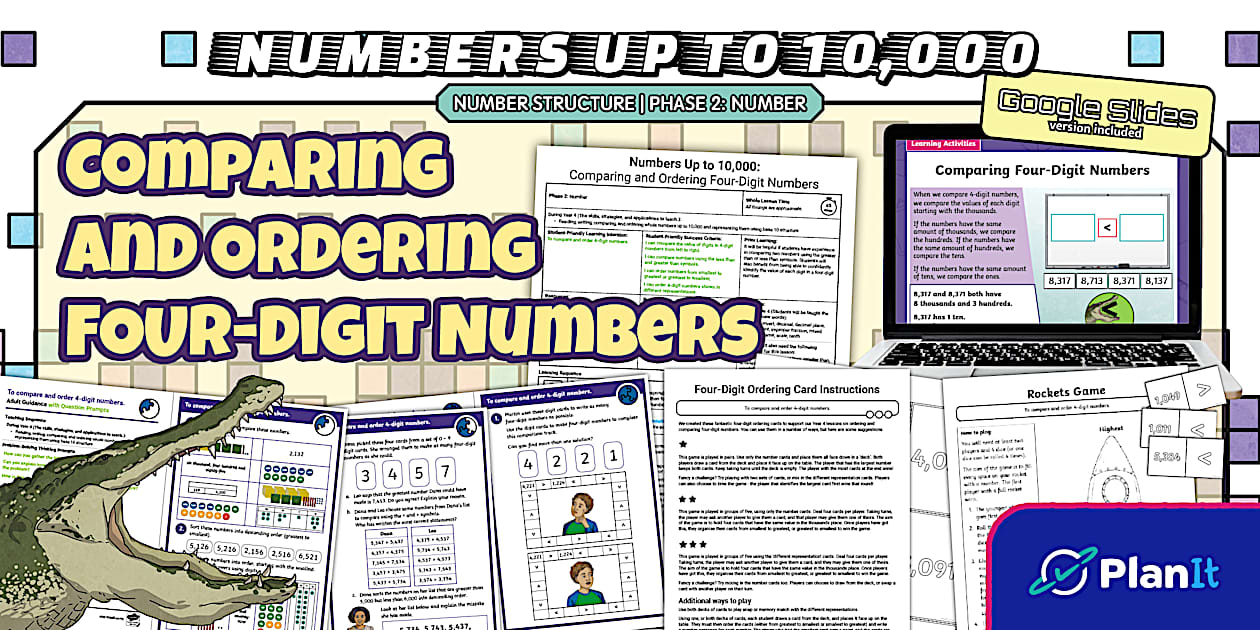 Ph2 Numbers Up to 10,000 Compare and Order 4-Digit Numbers