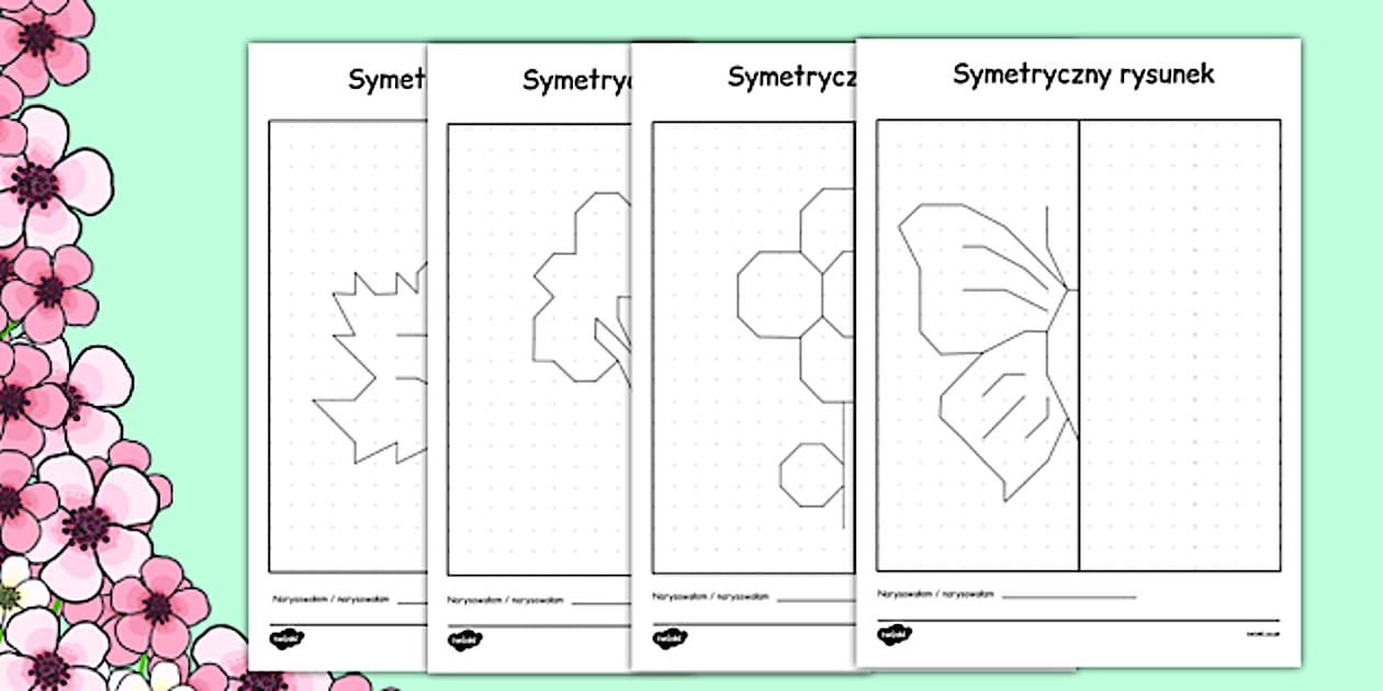 Arkusz Symetryczny obrazek po polsku (teacher made) - Twinkl