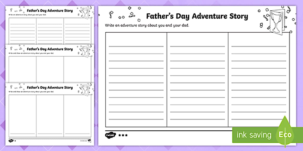 QLD Father's Day Adventure Story Differentiated Writing Template
