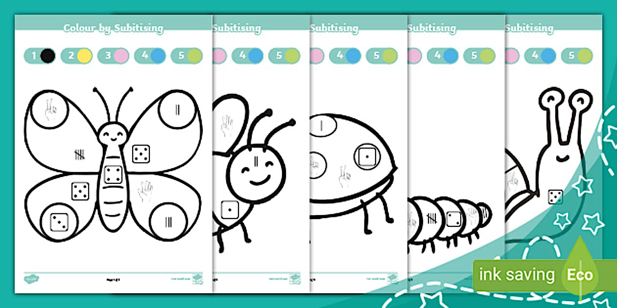 Colour by Subitising - Minibeasts (teacher made) - Twinkl