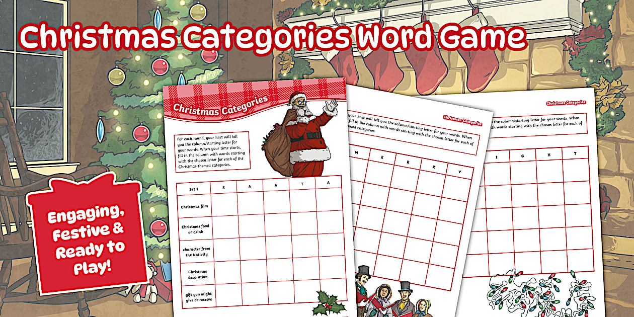 Christmas Categories Word Game - Twinkl KS2