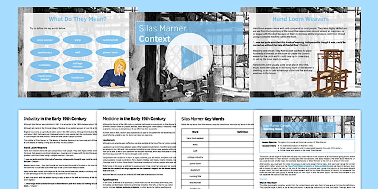 GCSE Silas Marner Context Lesson Pack (teacher made)