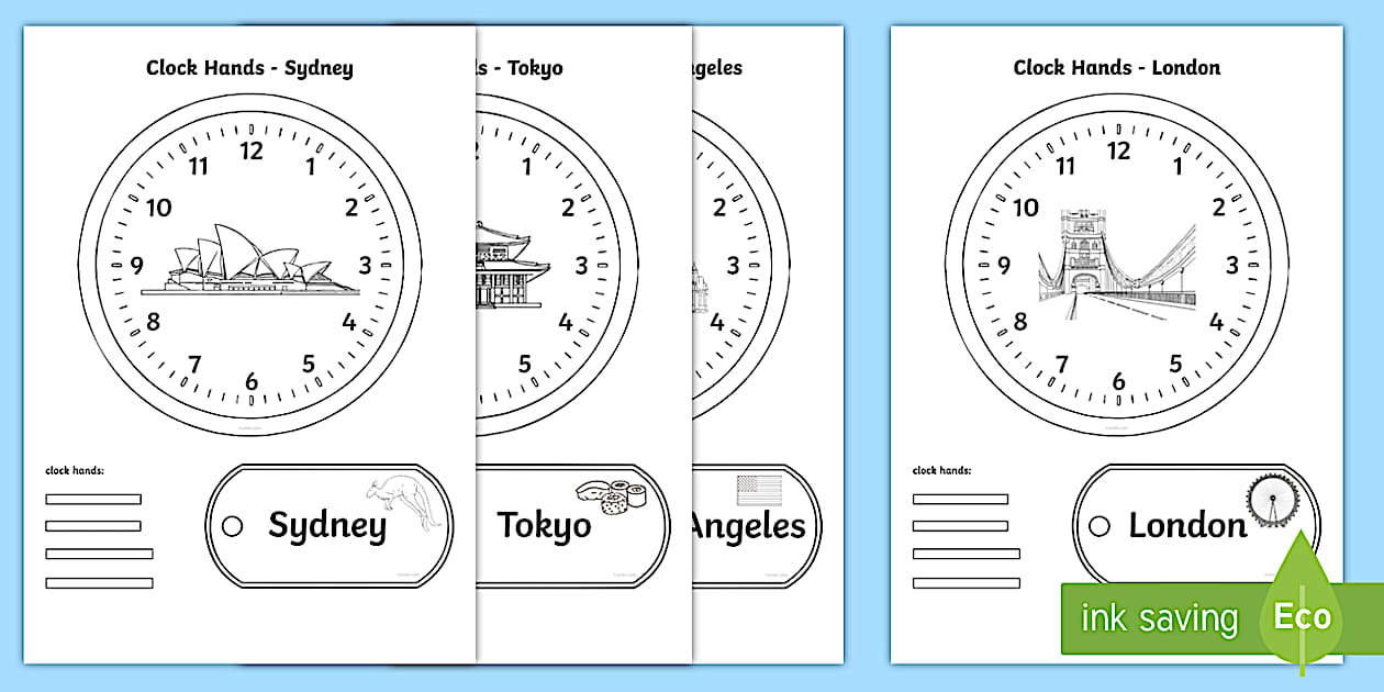 Editable World Clocks Time Activity (teacher made) - Twinkl