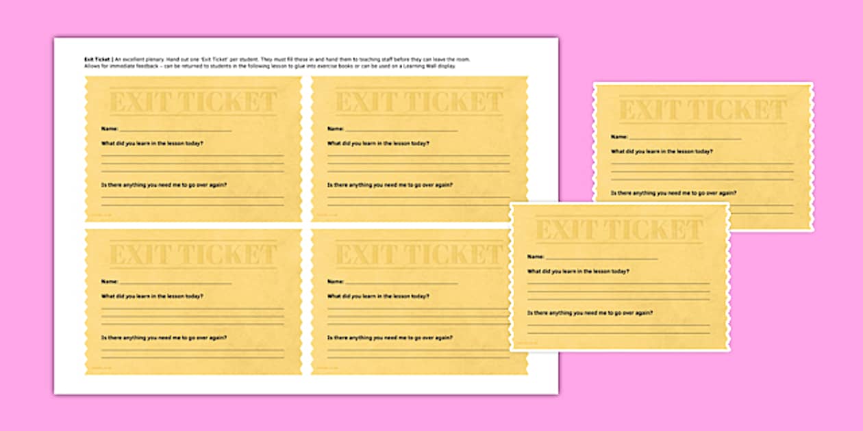 Exit Tickets Plenary | KS3 & KS4 | Beyond - Twinkl