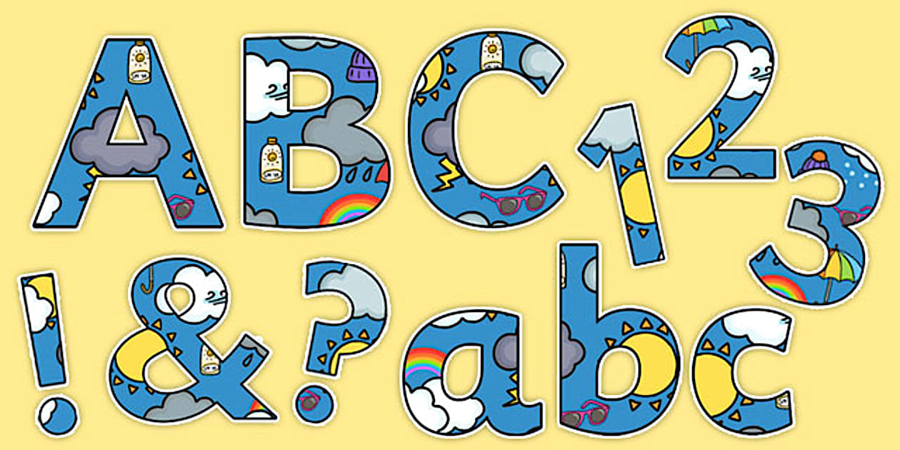 Editable Weather Display Lettering Welsh (teacher made)