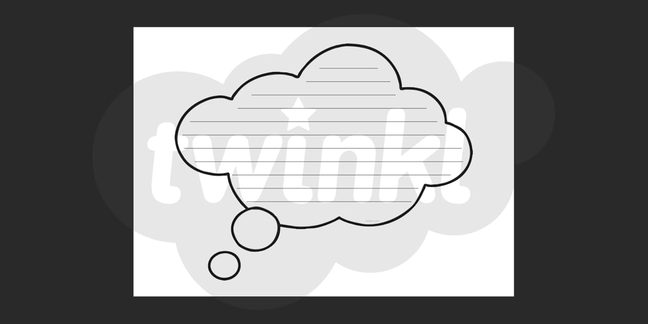 thought bubble lined