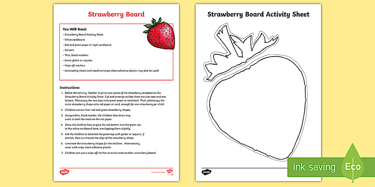 Strawberry Board Activity (teacher made) - Twinkl