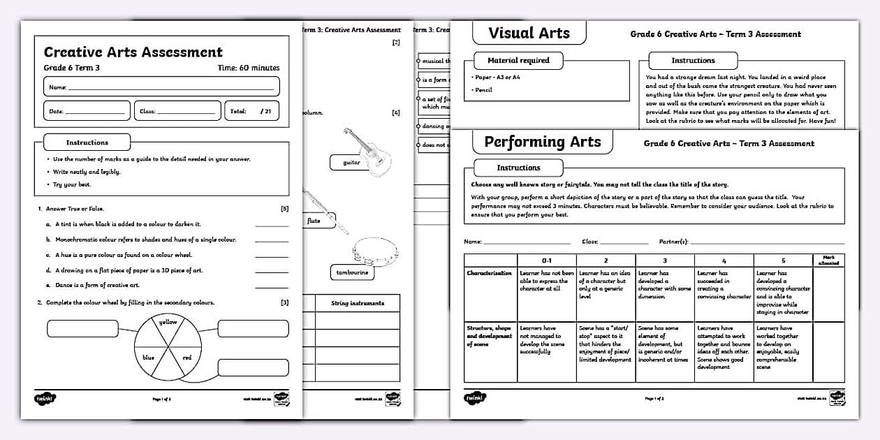 Grade 6 Creative Arts – Term 3 Assessment (teacher made)