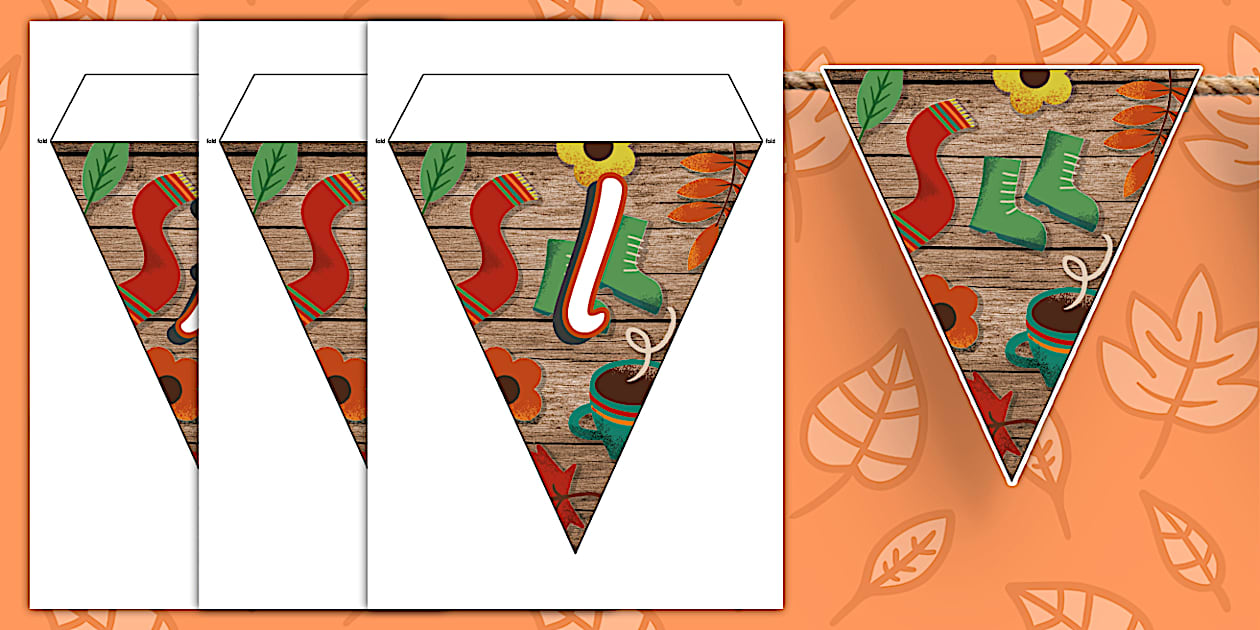 Hello Autumn Display Bunting (teacher made) - Twinkl
