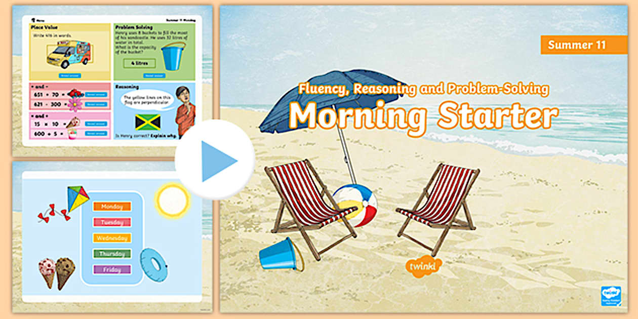 Year 3 Maths Summer Morning Starter PowerPoint 11 - Twinkl