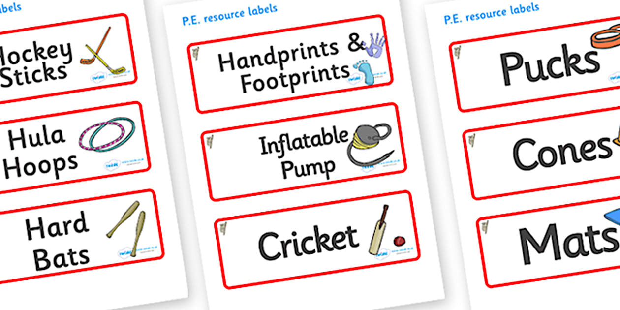 Koala Themed Editable PE Resource Labels - Twinkl