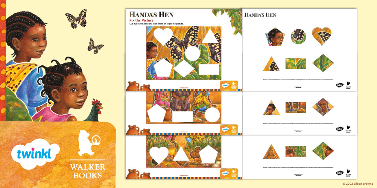 FREE! - Handa's Hen: Fix the Picture Cutting Skills Activity Pack